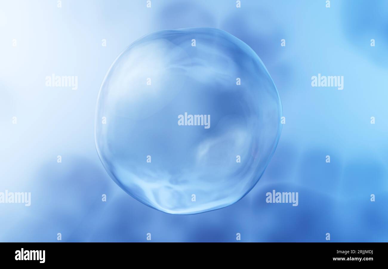 Blue soft liquid bubble background, 3d rendering. Digital drawing Stock ...