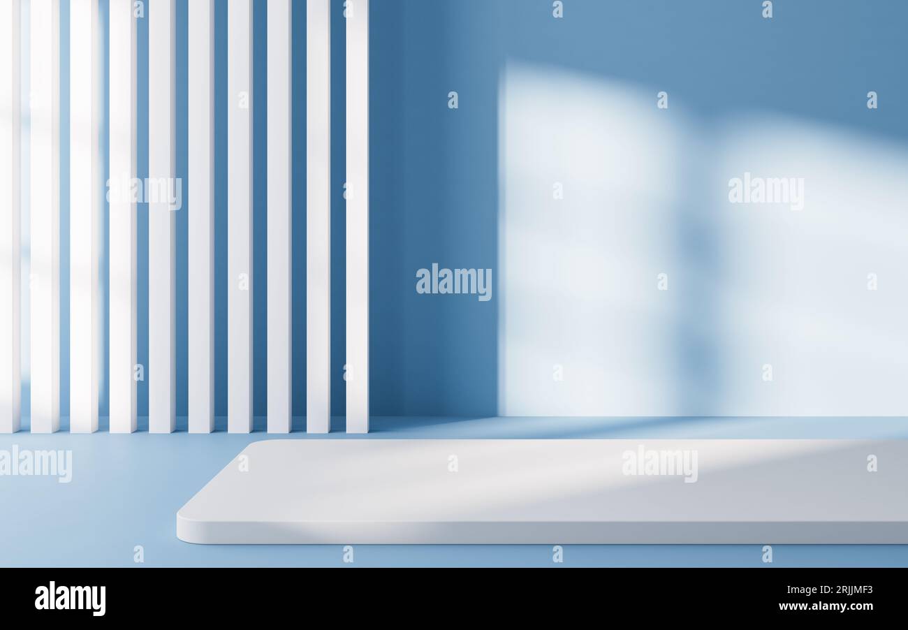 Empty room with geometry shapes, 3d rendering. Digital drawing Stock ...