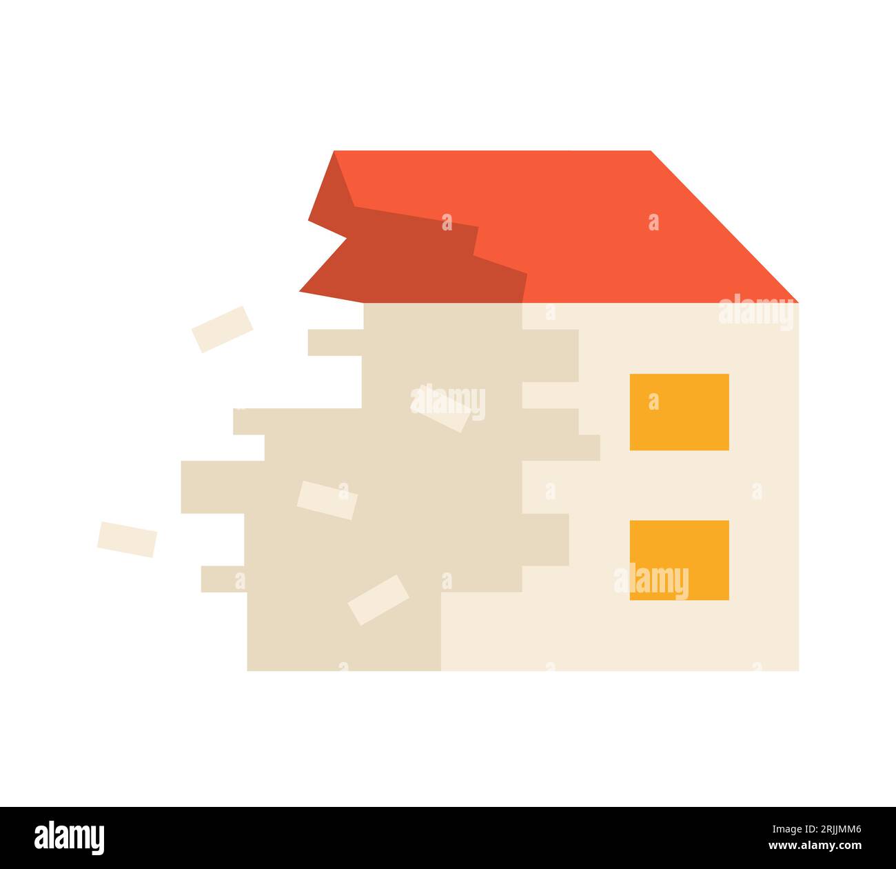 Broken building semi flat colour vector object Stock Vector Image & Art ...