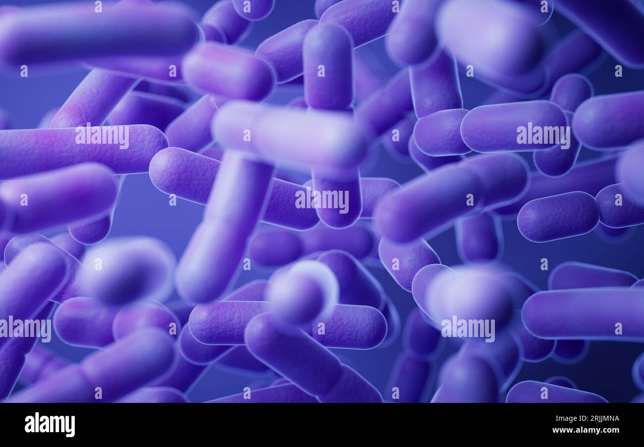 Large groups of germs, 3d rendering. Digital drawing Stock Photo - Alamy
