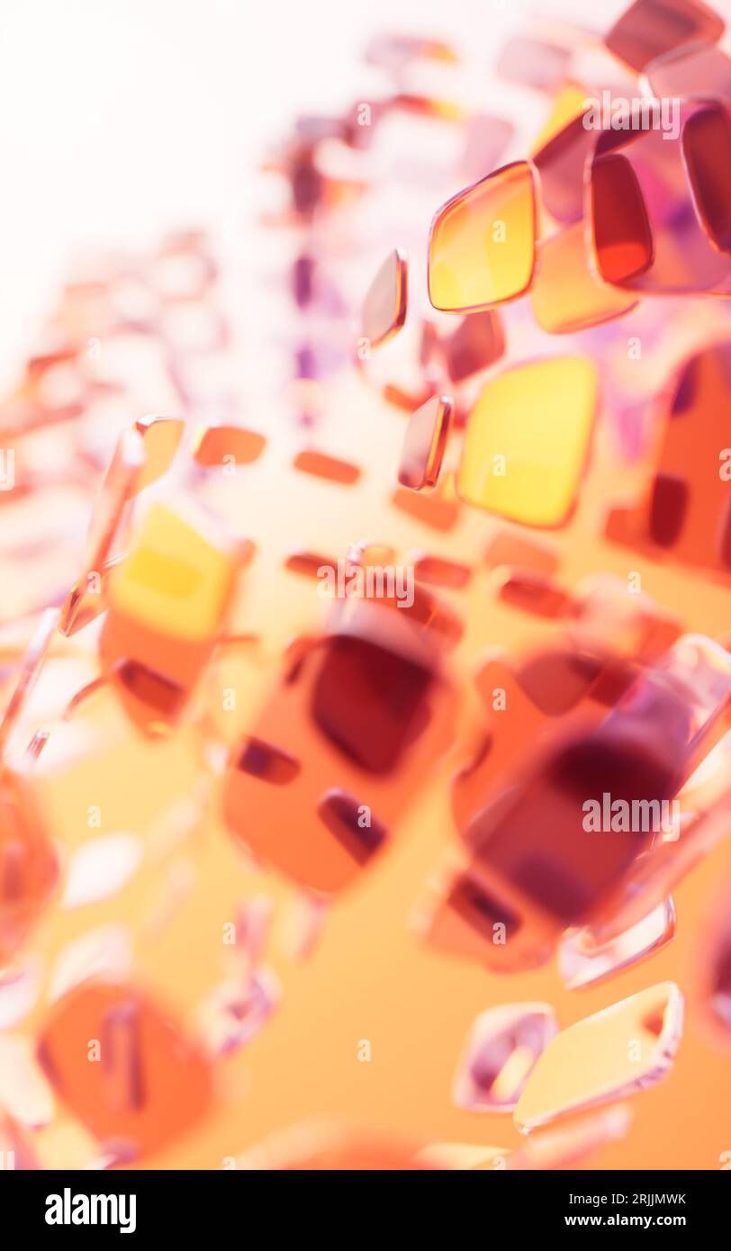 Abstract glass geometry background, 3d rendering. Digital drawing Stock ...