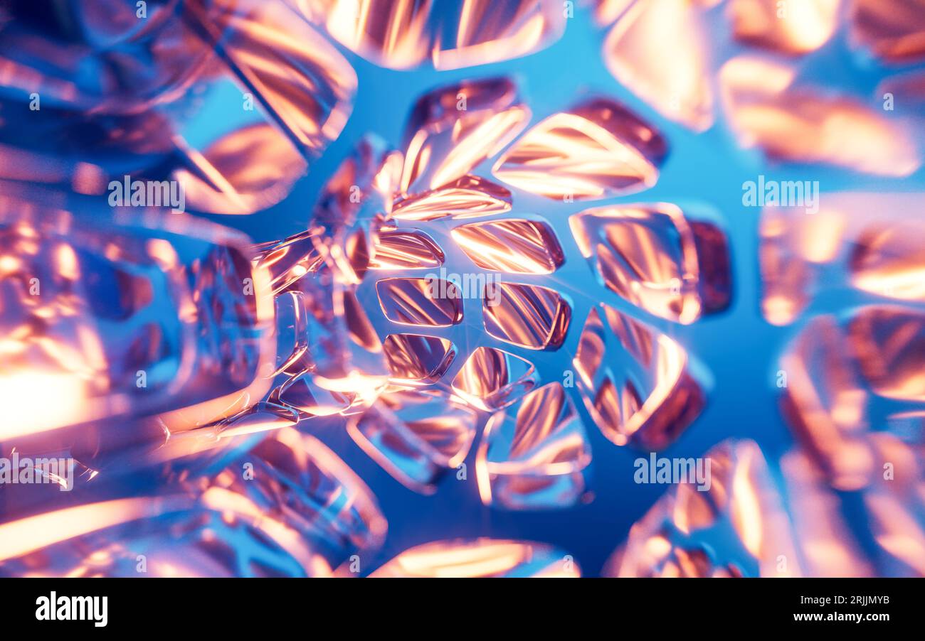 Abstract glass geometry background, 3d rendering. Digital drawing Stock ...