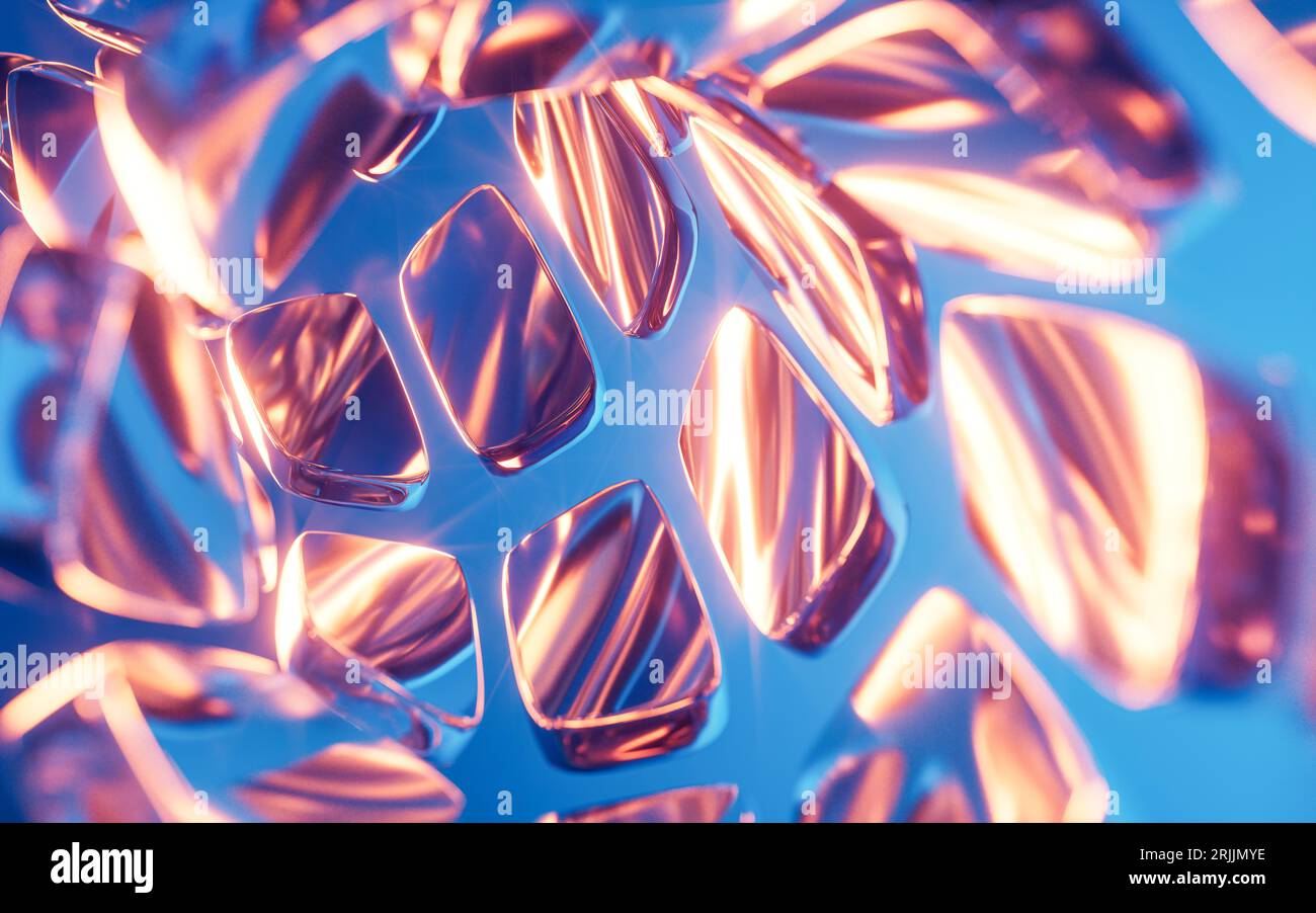 Abstract glass geometry background, 3d rendering. Digital drawing Stock ...