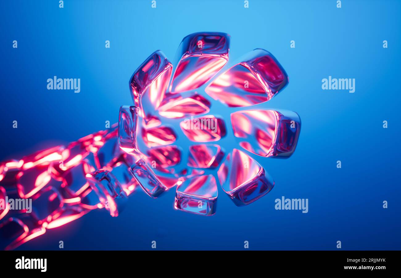 Abstract glass geometry background, 3d rendering. Digital drawing Stock ...