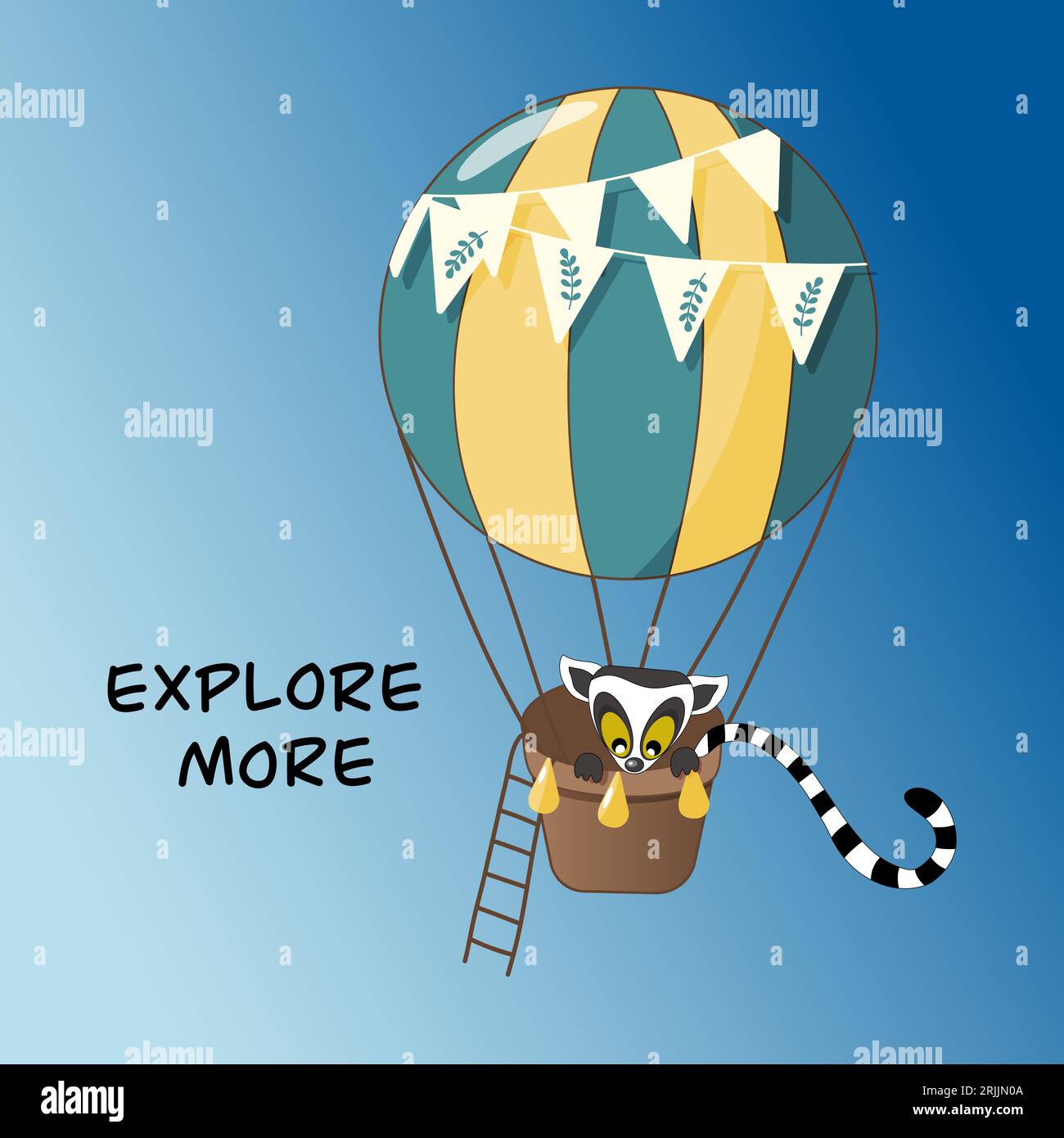 Baby lemur Stock Vector Images - Alamy