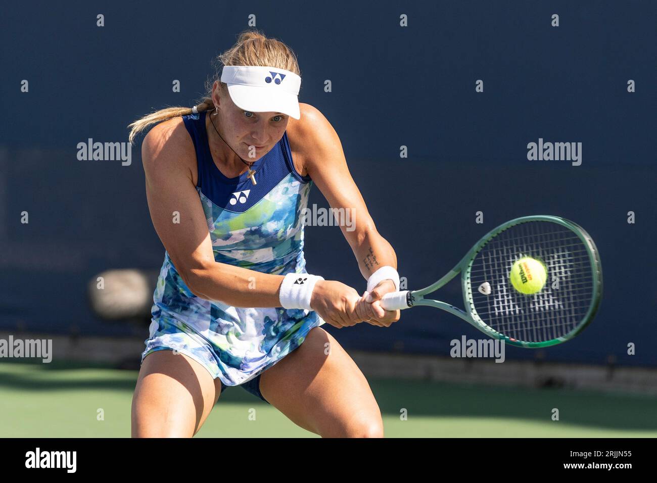 New York, USA. 22nd Aug, 2023. Dayana Yastremska of Ukraine returns ...