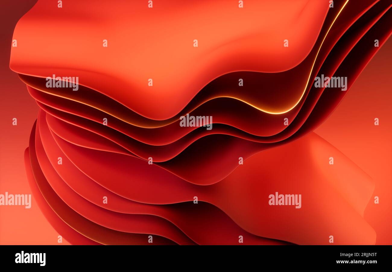 Abstract red curve geometry background, 3d rendering. Digital drawing Stock Photo - Alamy