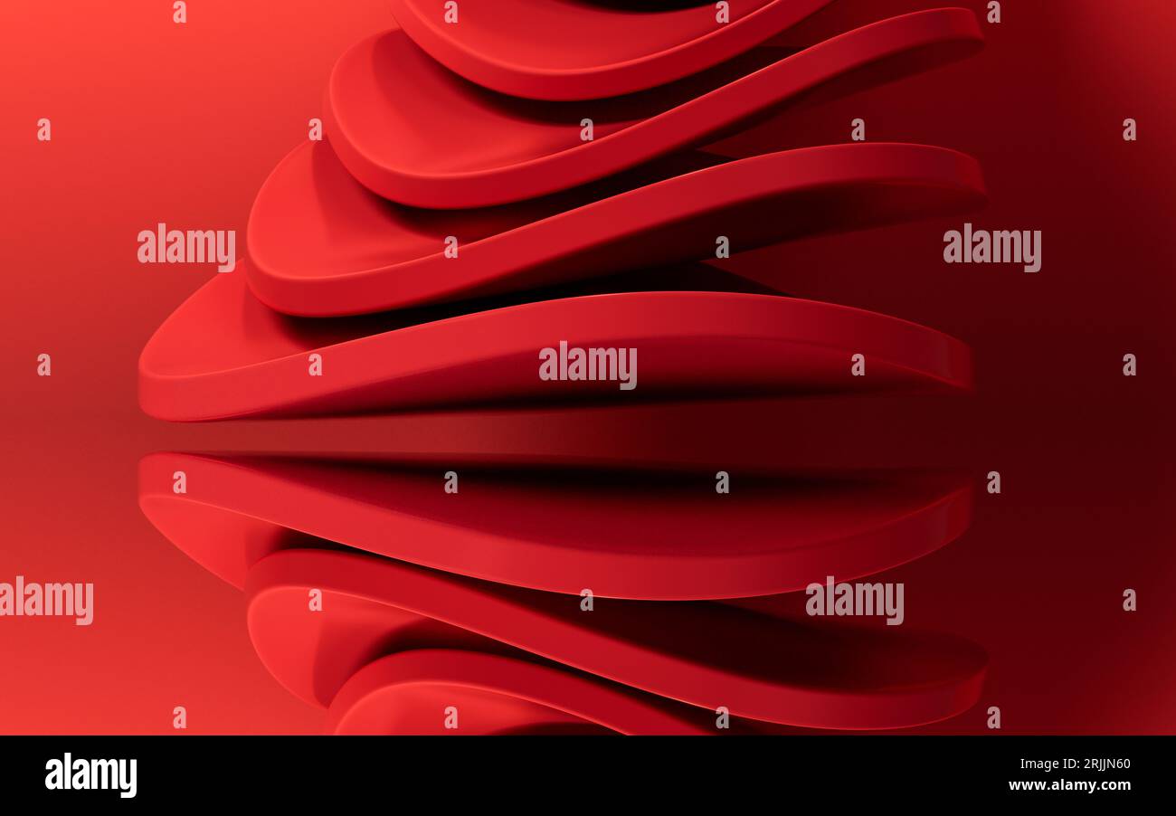 Abstract red curve geometry background, 3d rendering. Digital drawing Stock Photo - Alamy