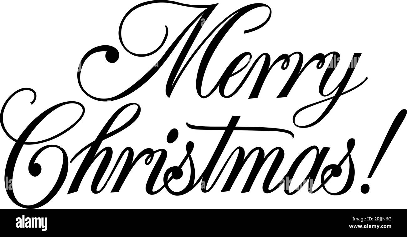Merry christmas cursive message vector hi-res stock photography and ...