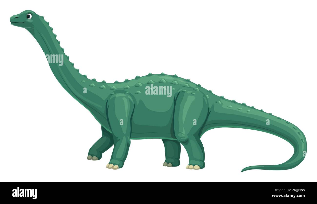 Quaesitosaurus dinosaur cartoon character. Jurassic era animal ...