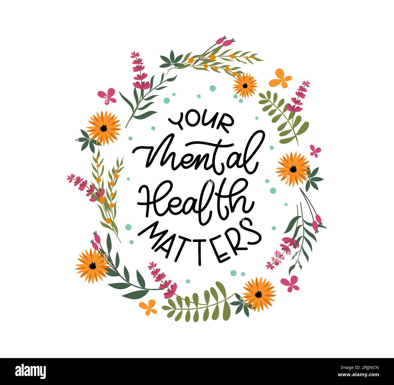 Poster with phrase Your mental health matters Stock Vector Image & Art ...