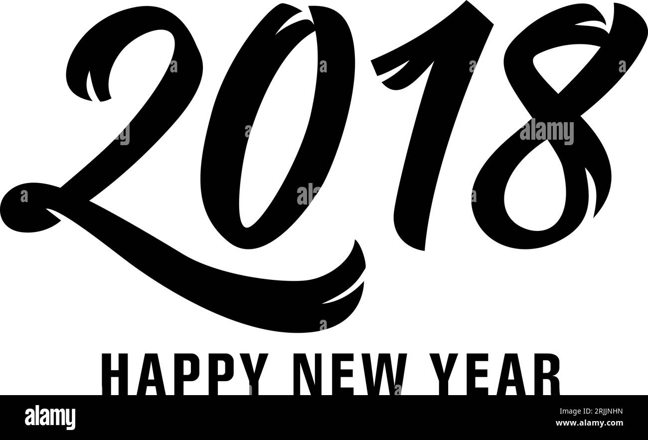 Calendar 2018 vector Black and White Stock Photos & Images - Alamy