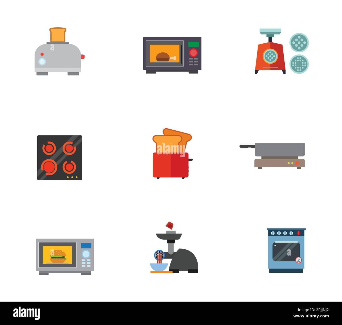 Kitchen appliances icon set Stock Vector Image & Art - Alamy