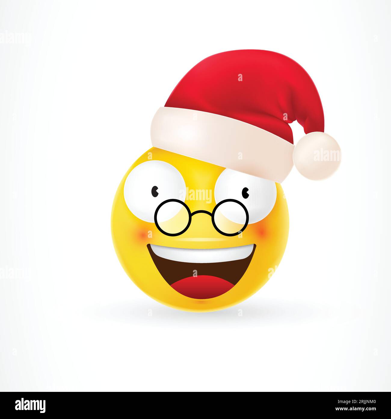 Excited Santa emoticon Stock Vector Image & Art - Alamy