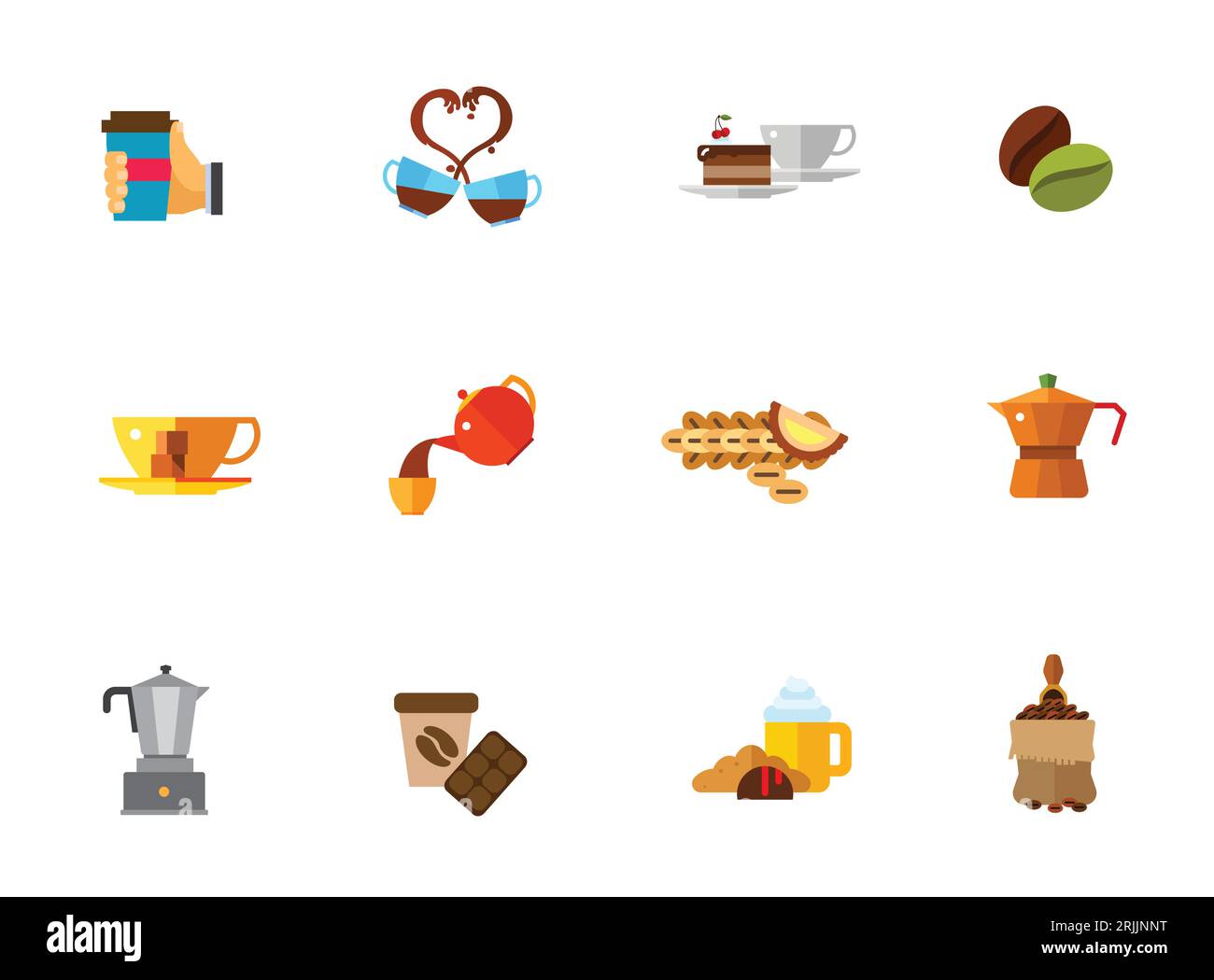 Brewing coffee icon set Stock Vector Image & Art - Alamy