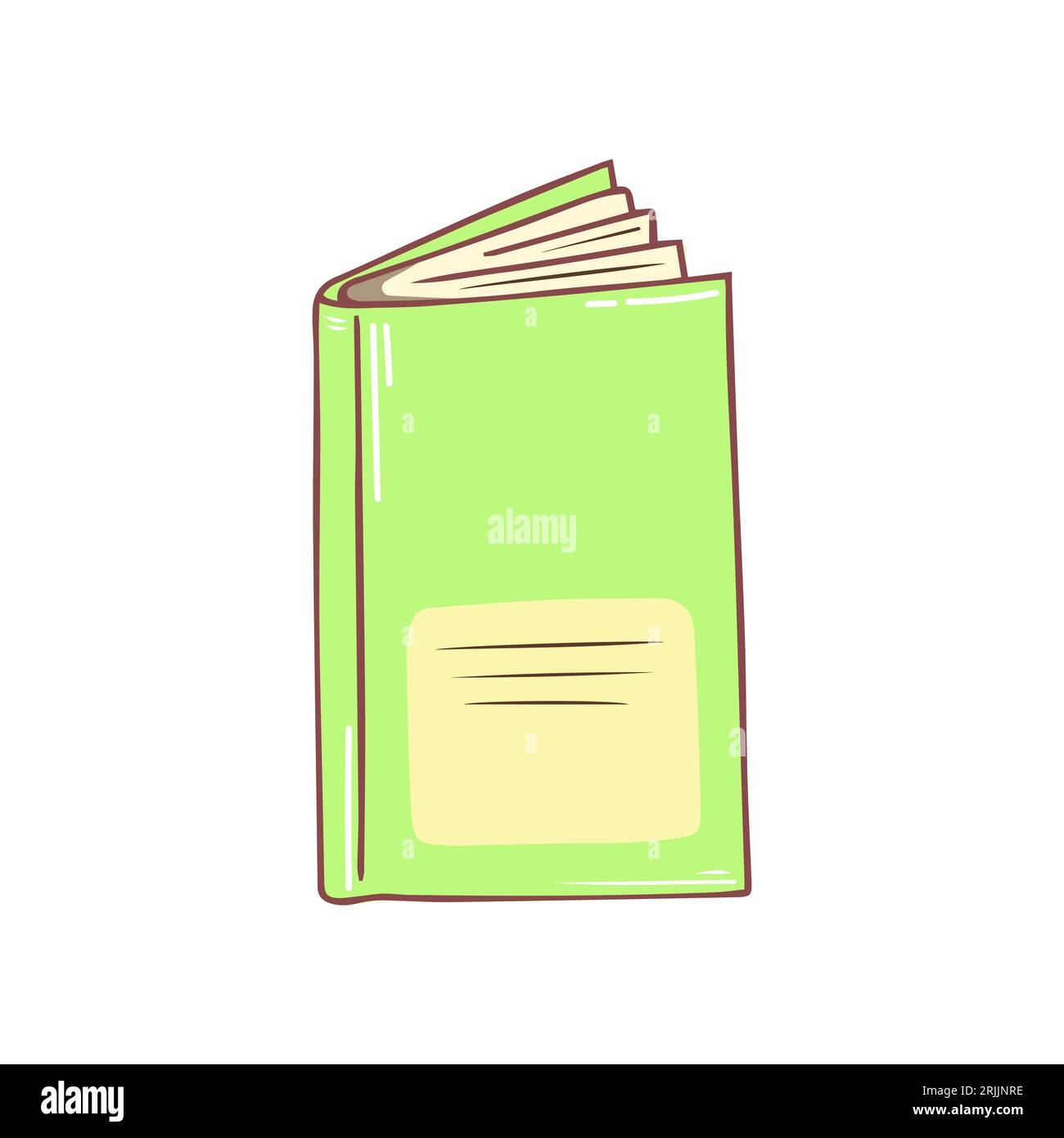 Book in cartoon style. Hand drawn doodle. Vector design illustration ...