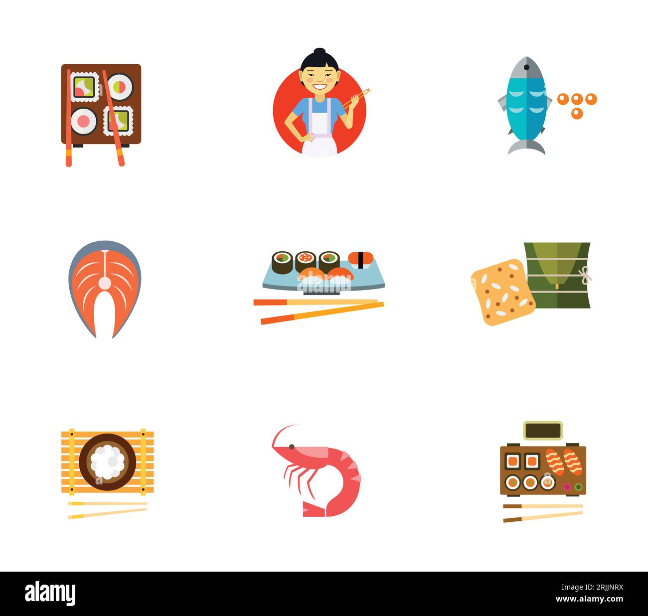 Japanese traditional food icon set Stock Vector Image & Art - Alamy
