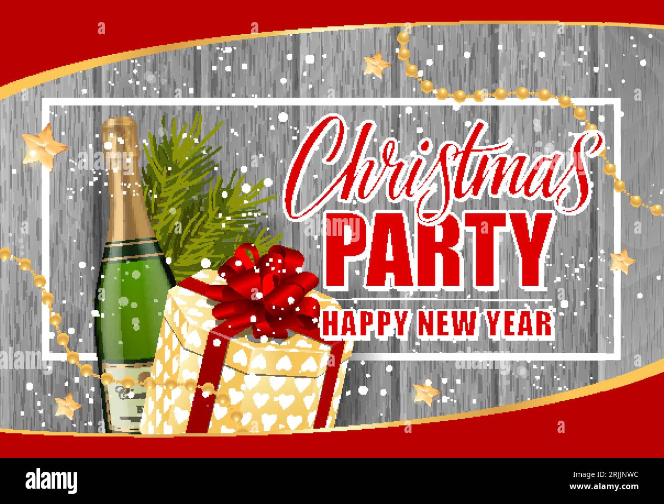 Bottle champagne gift box Stock Vector Images - Alamy