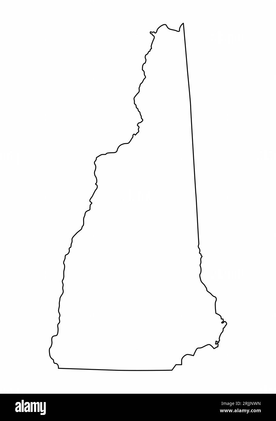 New Hampshire map outline isolated on white background Stock Vector ...