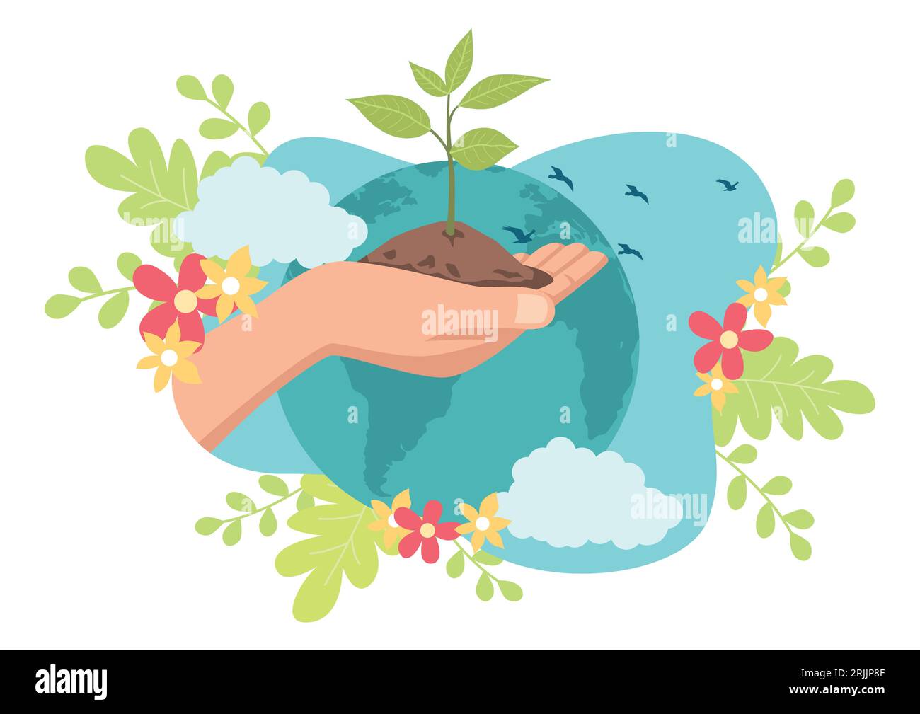 Earth nurturing Stock Vector Images - Alamy