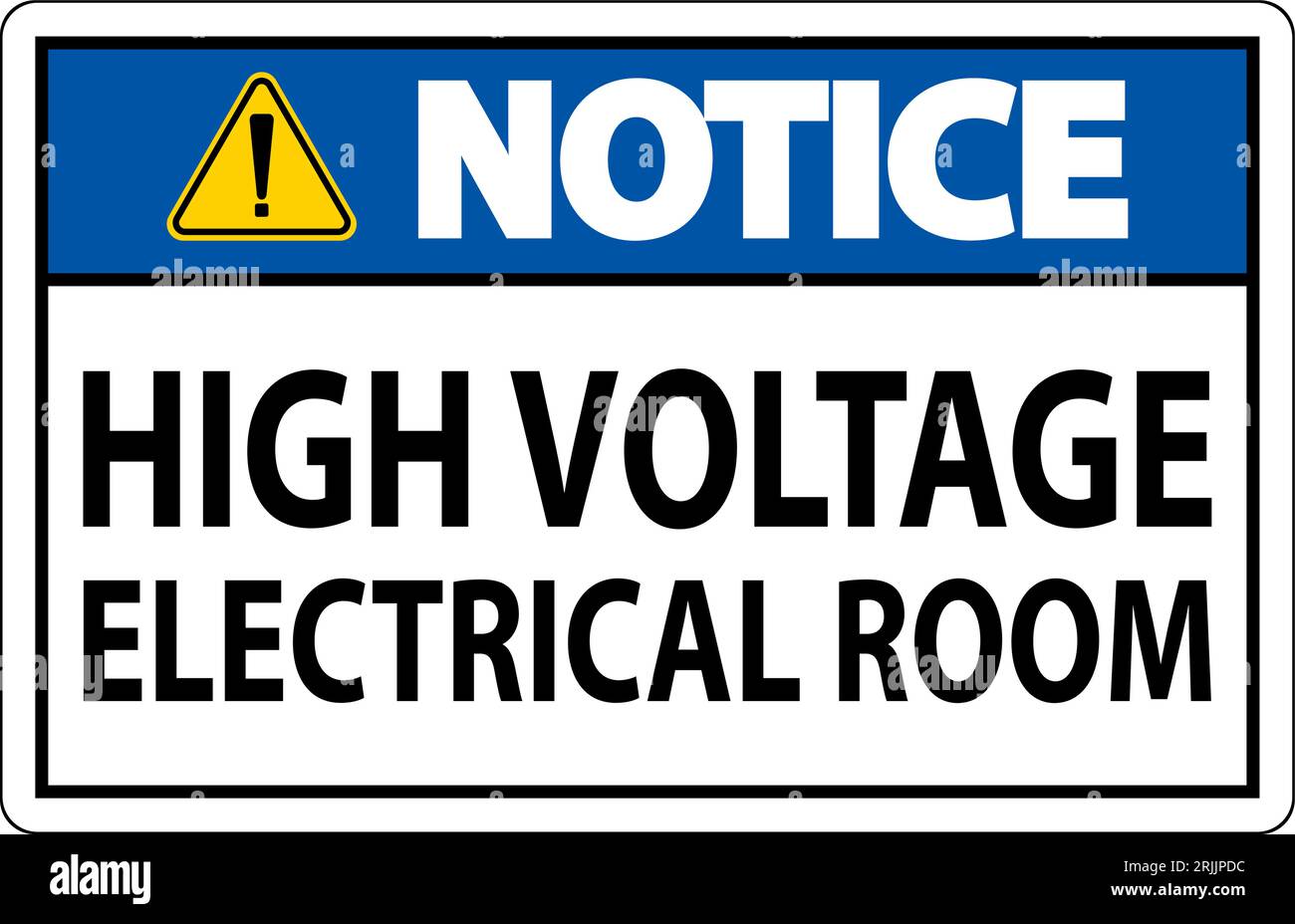 Notice Sign High Voltage - Electrical Room Stock Vector Image & Art - Alamy
