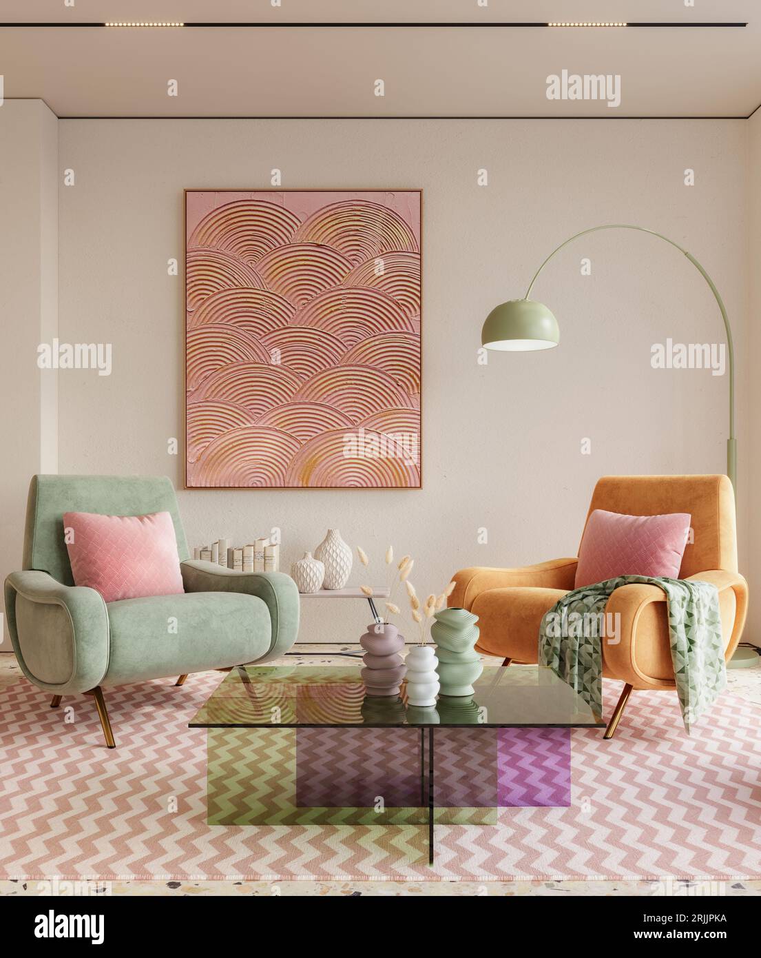 Room interior vintage colorful hi-res stock photography and images - Alamy