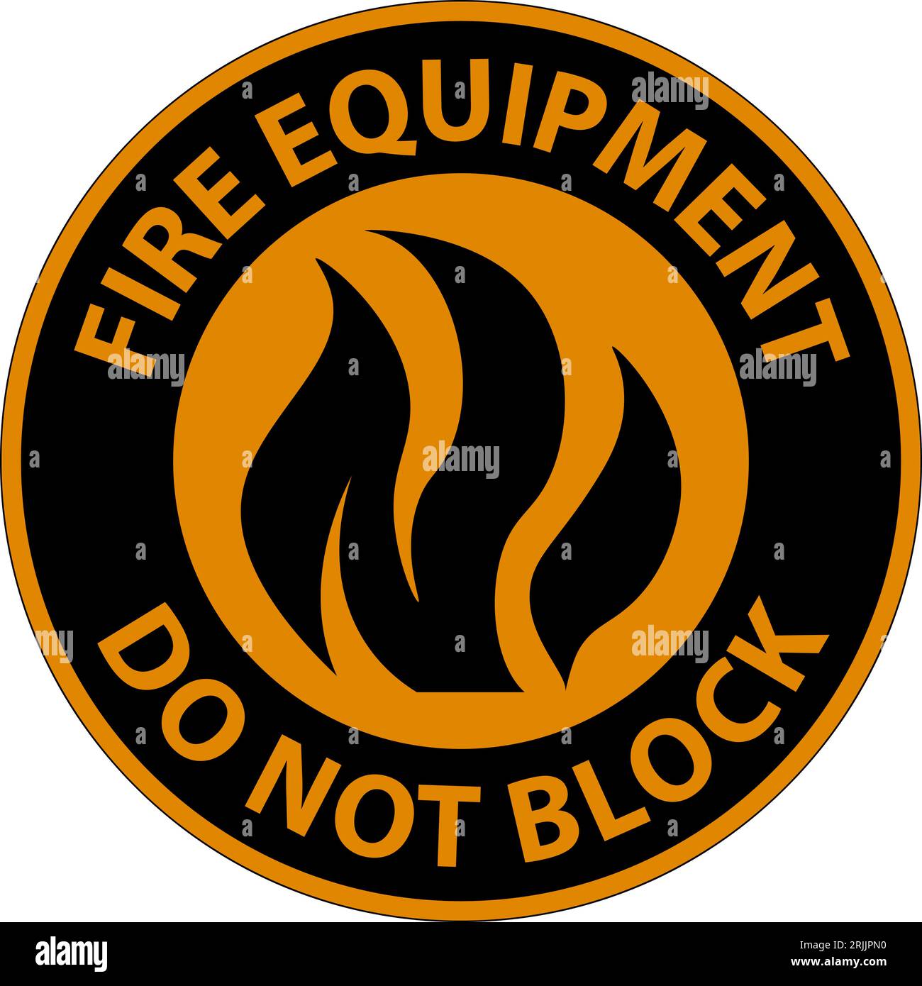 Floor Sign Fire Equipment - Do Not Block Stock Vector Image & Art - Alamy