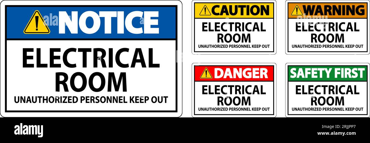 Danger Sign Electrical Room - Unauthorized Personnel Keep Out Stock ...