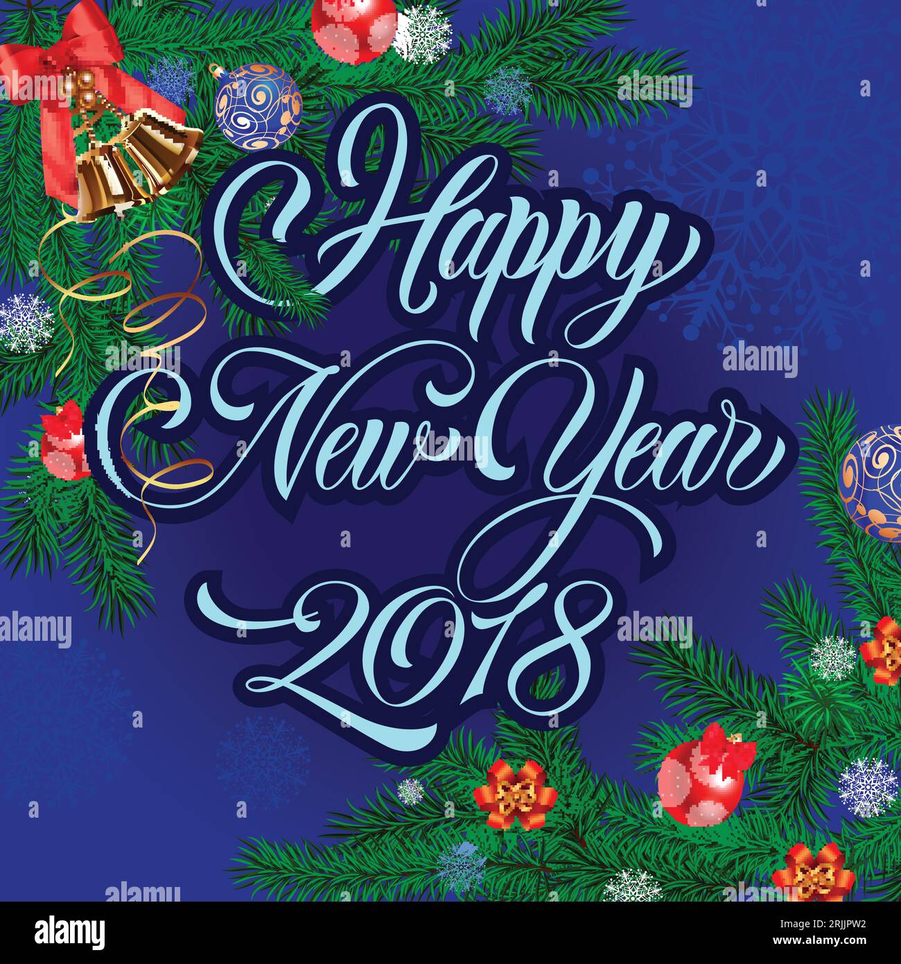 Beautiful inscription new year in Stock Vector Images - Alamy