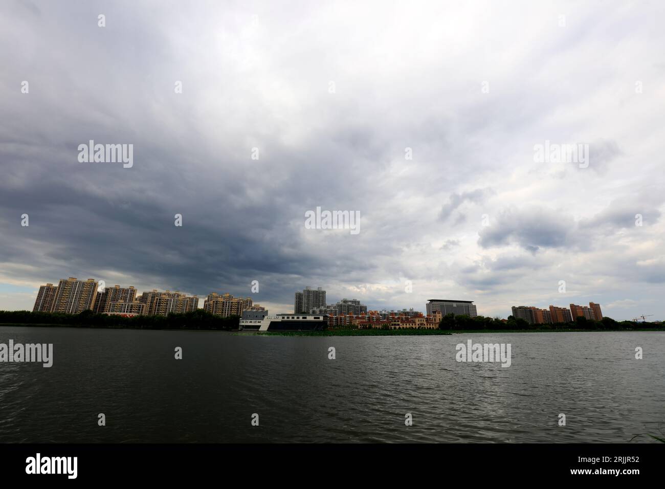 Waterside city scenery, China Stock Photo - Alamy