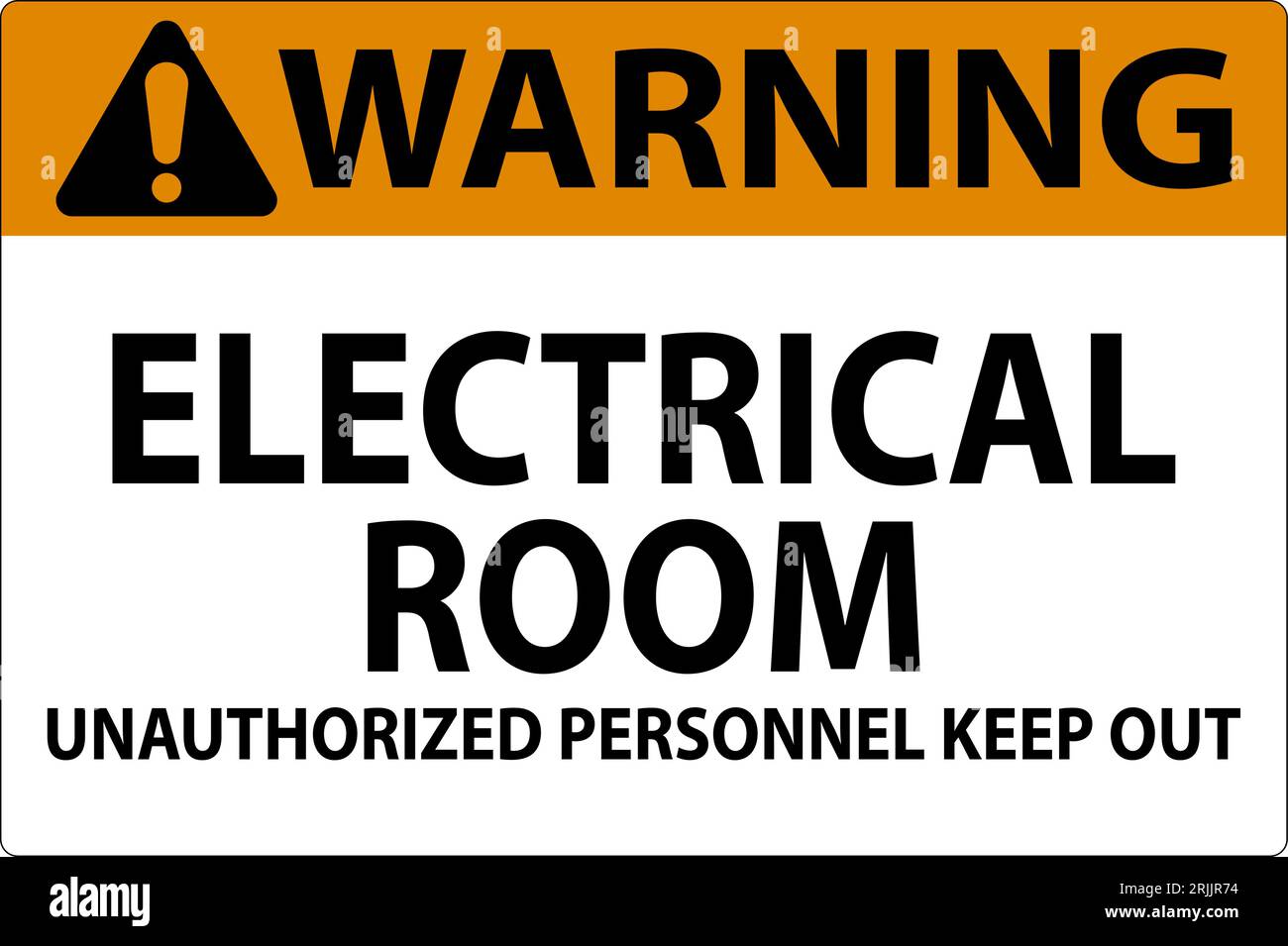 Warning Sign Electrical Room - Unauthorized Personnel Keep Out Stock ...
