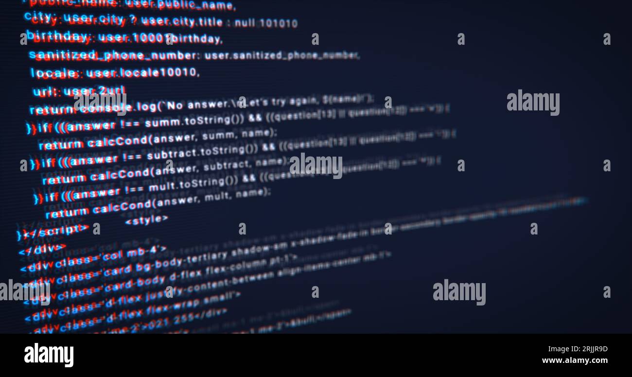 Programming language desktop animation hi-res stock photography and images - Alamy