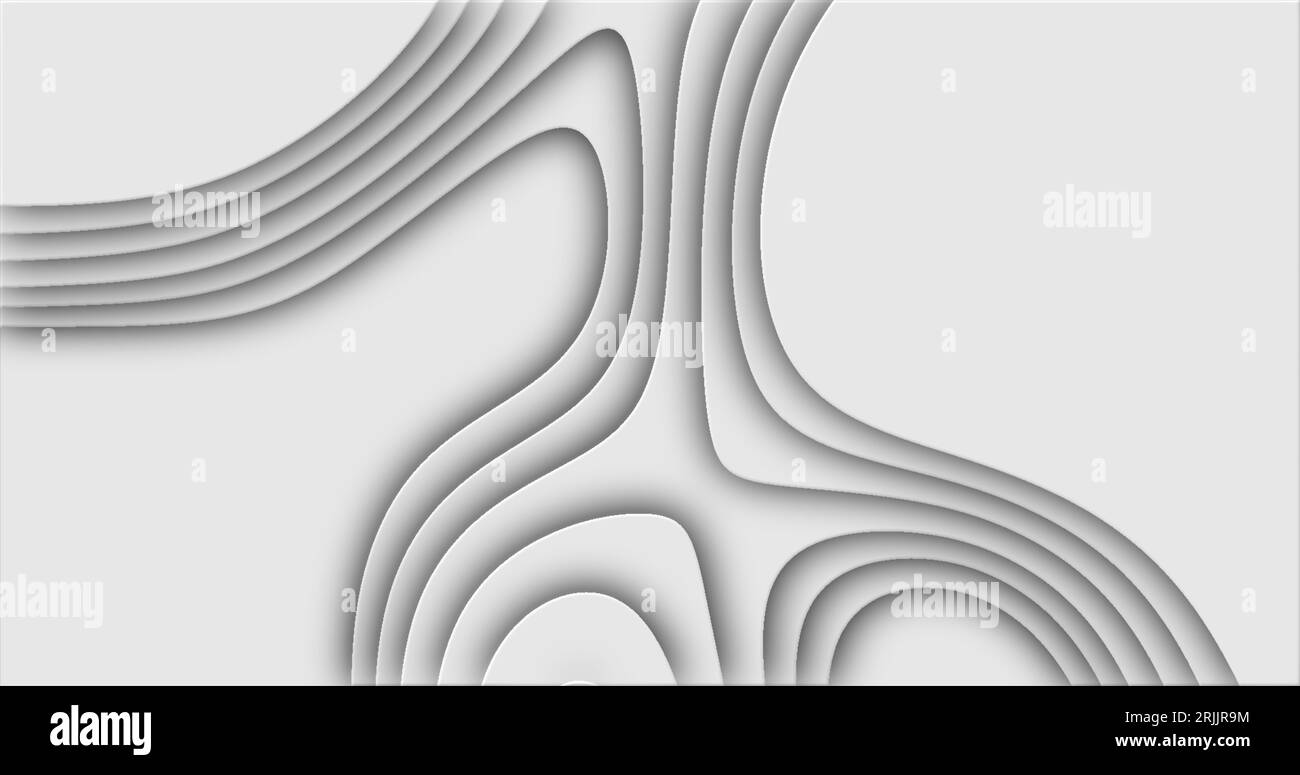 White cut curve abstract background pattern of lines and waves Stock ...