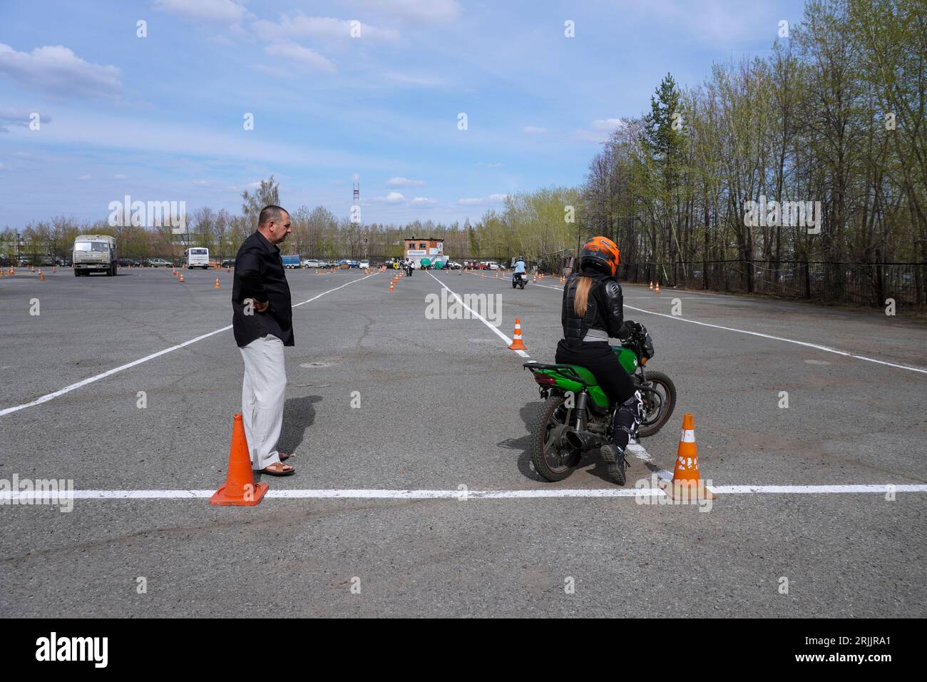 Learner motor bike driver hi-res stock photography and images - Alamy