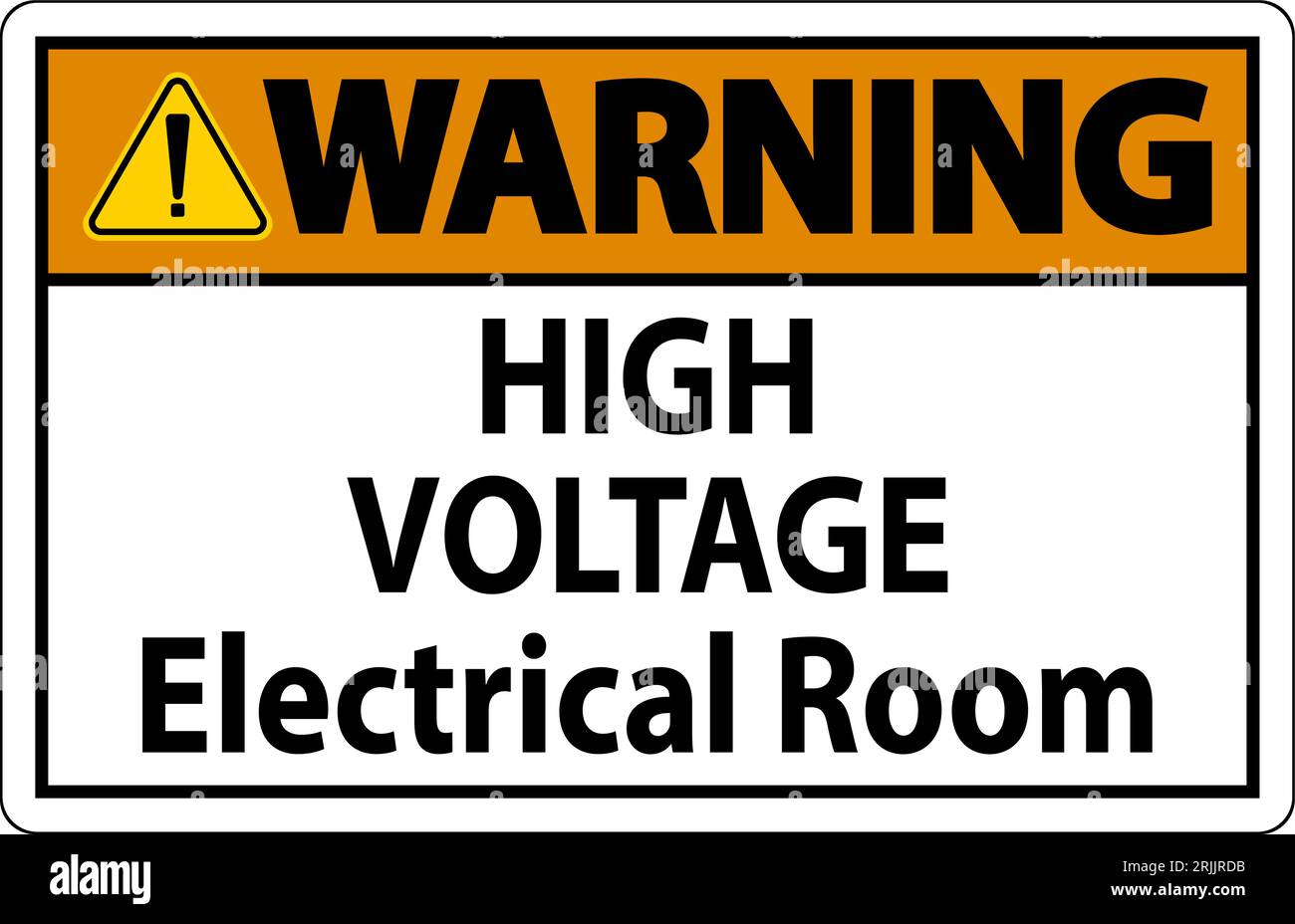Warning Sign High Voltage - Electrical Room Stock Vector Image & Art ...