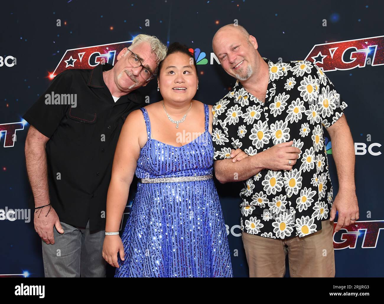 Pasadena, USA. 22nd Aug, 2023. Lavender Darcangelo and her two dads Wil ...