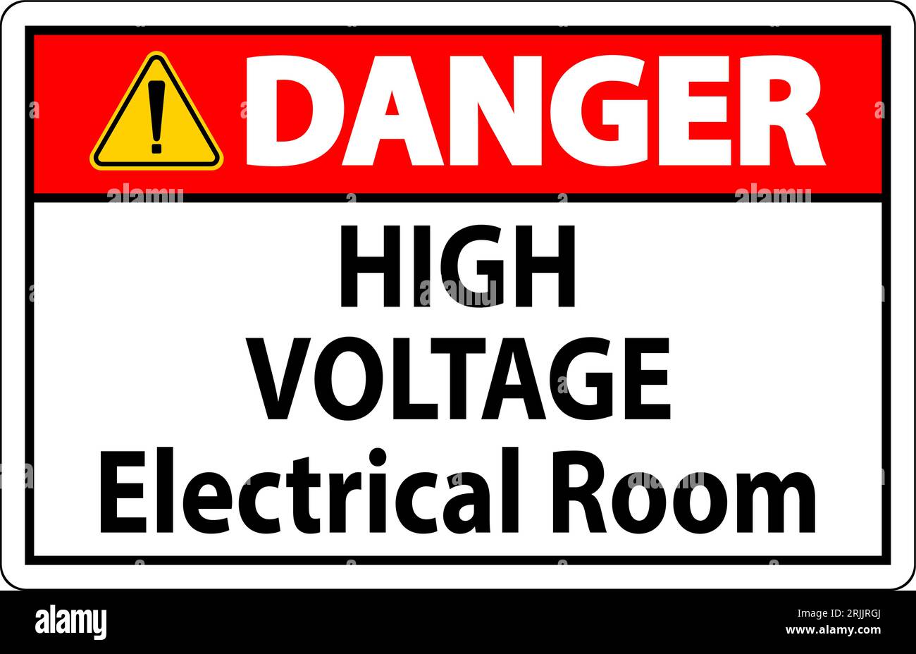 Danger Sign High Voltage - Electrical Room Stock Vector Image & Art - Alamy
