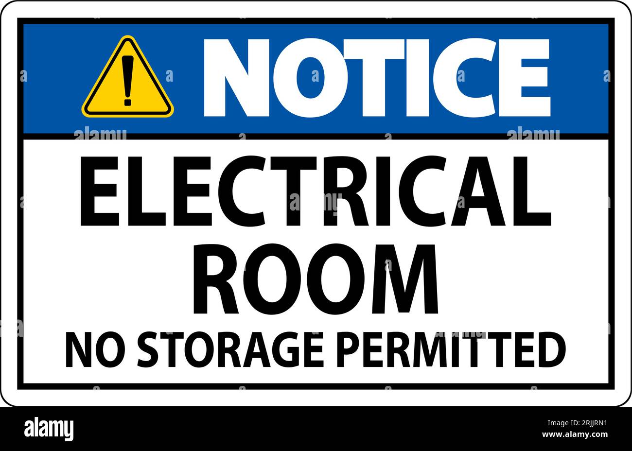 Notice Sign Electrical Room, No Storage Permitted Stock Vector Image ...