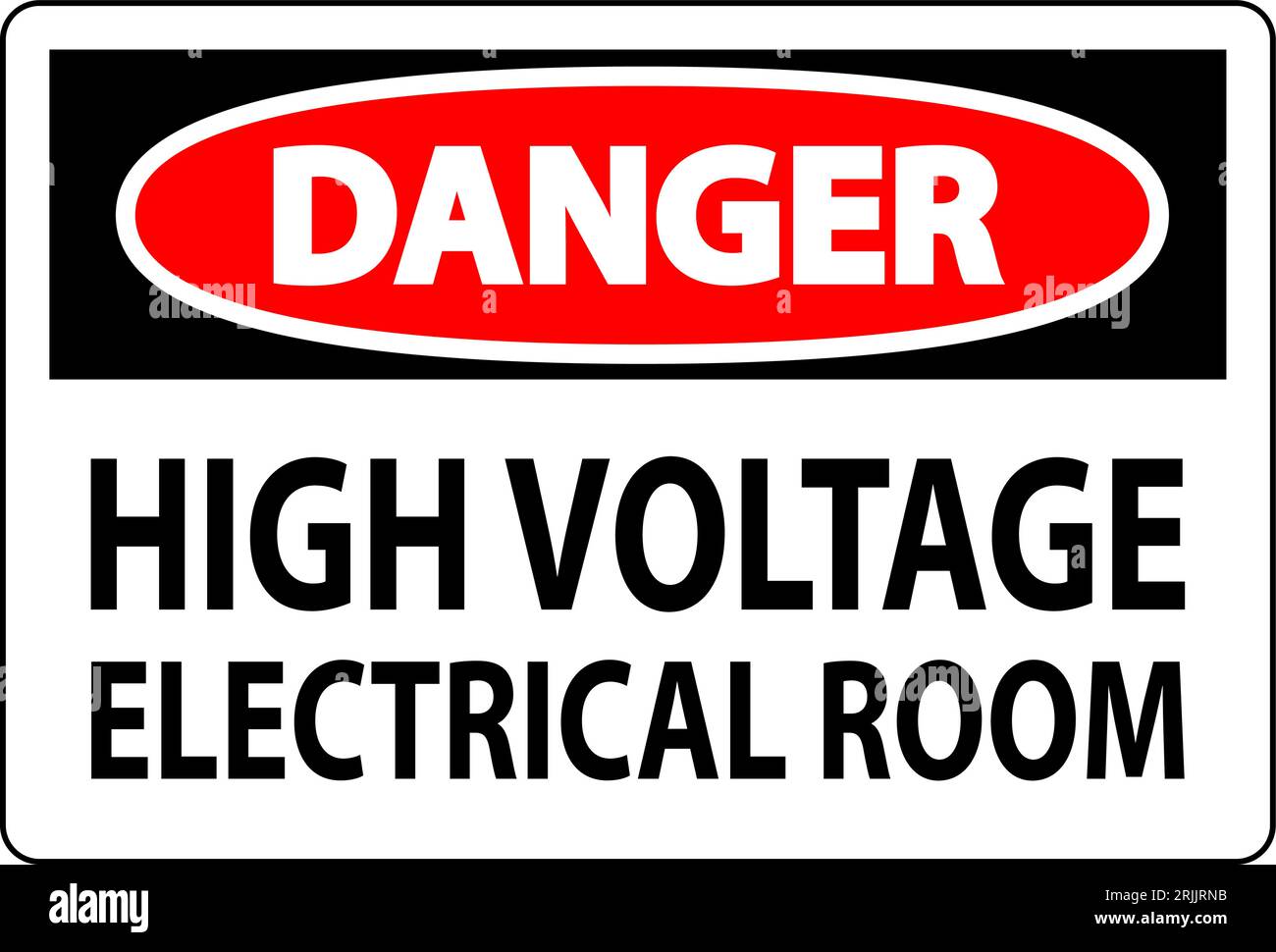 Danger Sign High Voltage - Electrical Room Stock Vector Image & Art - Alamy