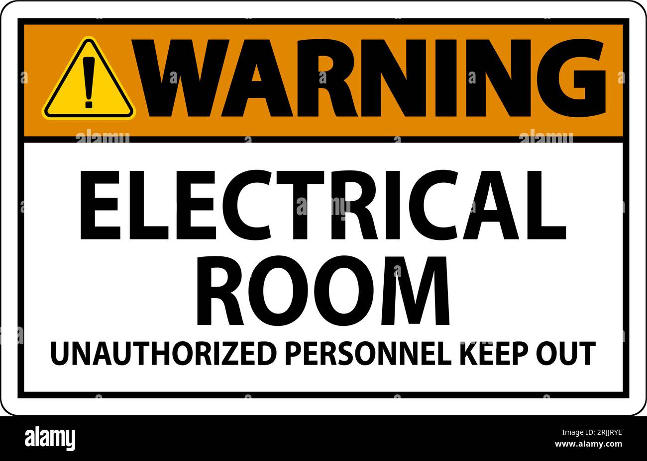 Warning Sign Electrical Room - Unauthorized Personnel Keep Out Stock ...