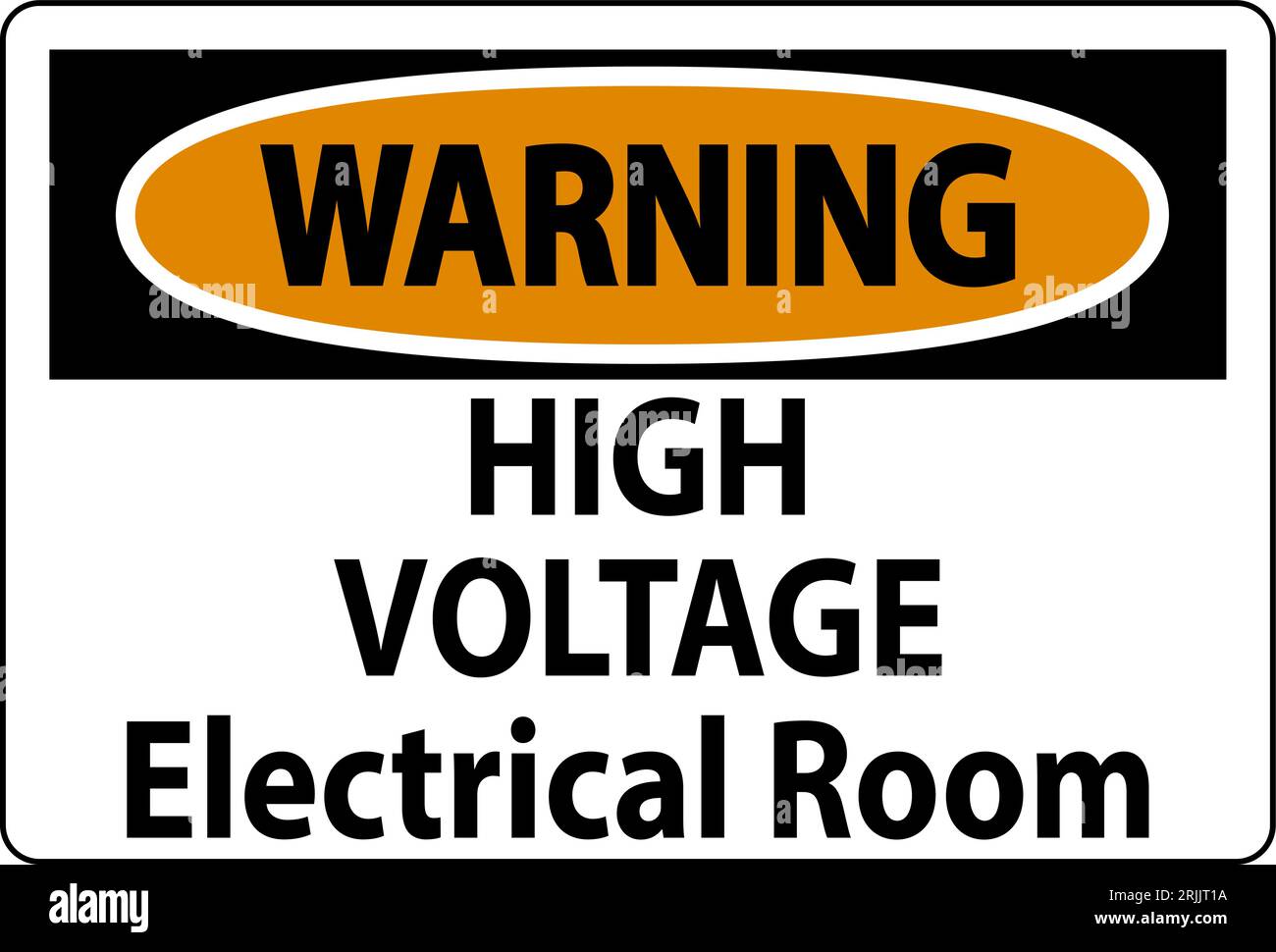 Warning Sign High Voltage - Electrical Room Stock Vector Image & Art ...