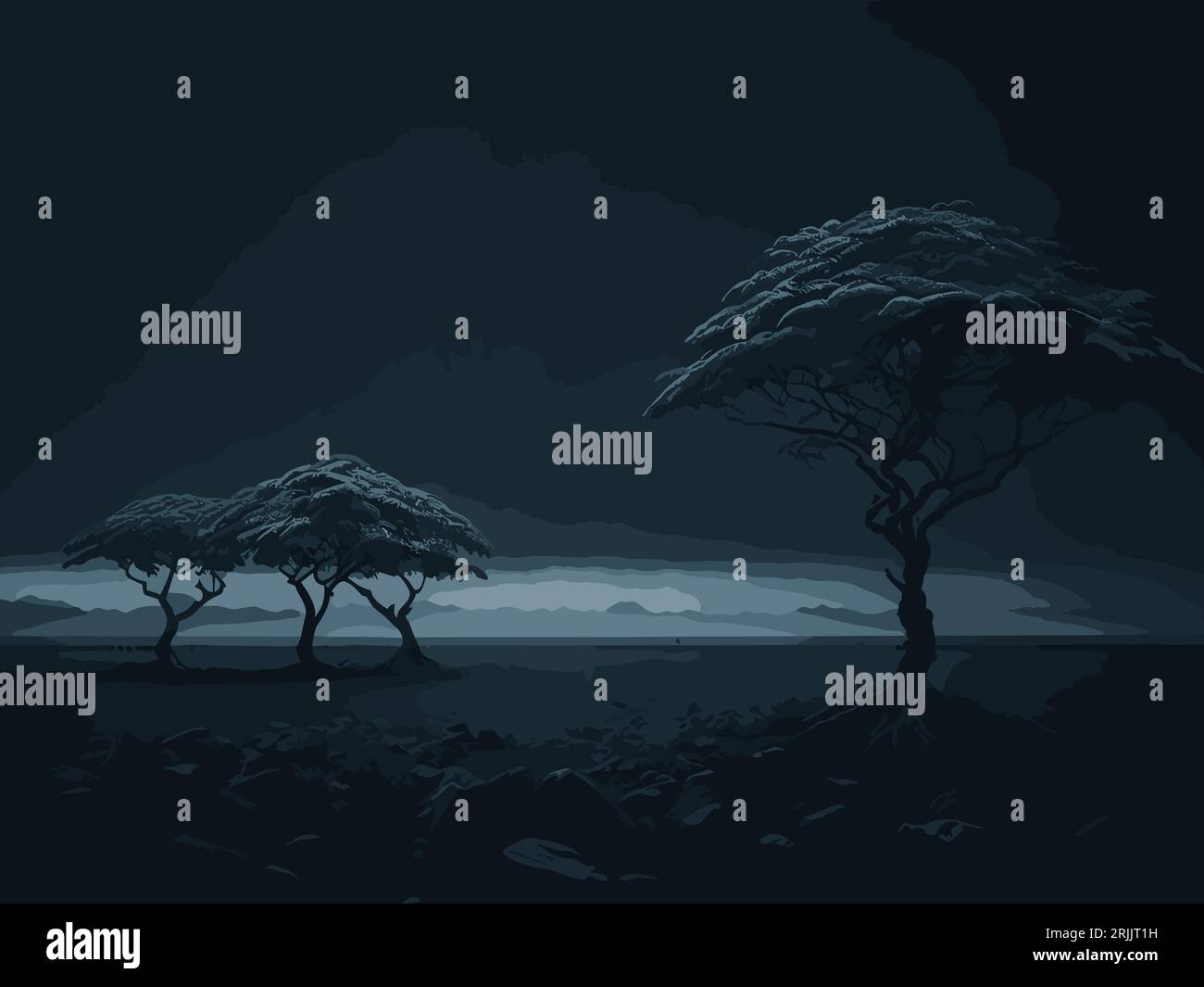 Serene ocean view Stock Vector Images - Alamy