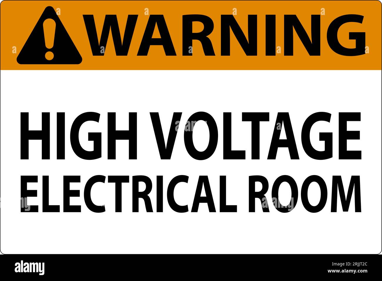 Warning Sign High Voltage - Electrical Room Stock Vector Image & Art ...