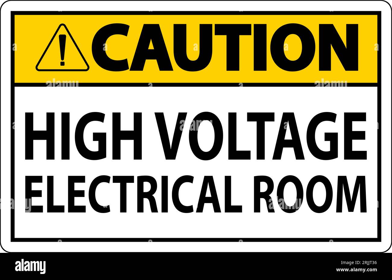 Caution Sign High Voltage - Electrical Room Stock Vector Image & Art ...