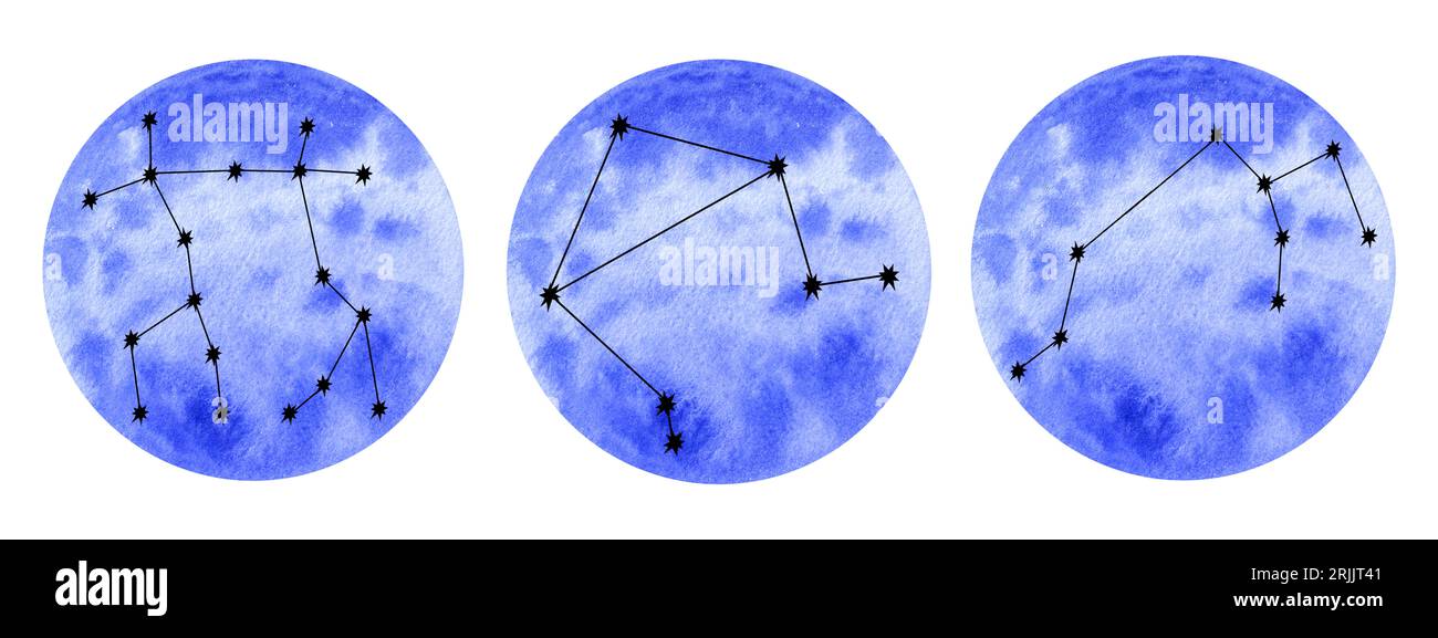 Astrological air elements zodiac signs. Horoscope icons set: gemini ...