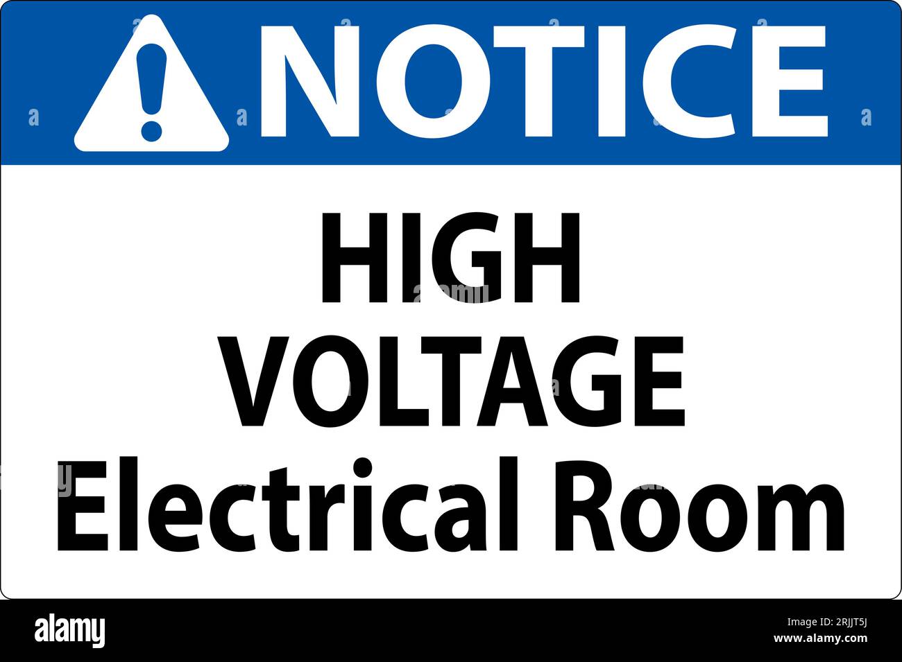 Notice Sign High Voltage - Electrical Room Stock Vector Image & Art - Alamy