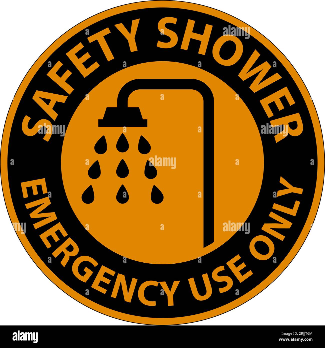 Safety Shower Sign, Safety Shower - Emergency Use Only Stock Vector ...