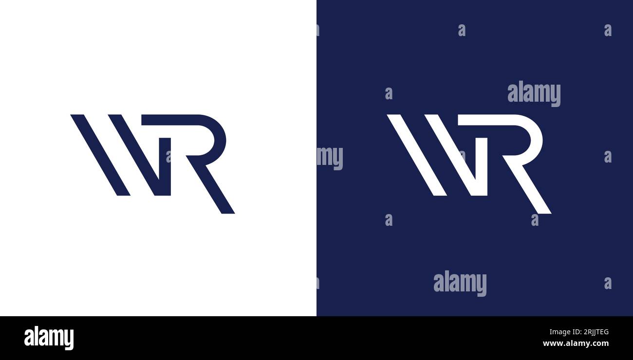 Modern and unique WR logo design 2 Stock Vector Image & Art - Alamy
