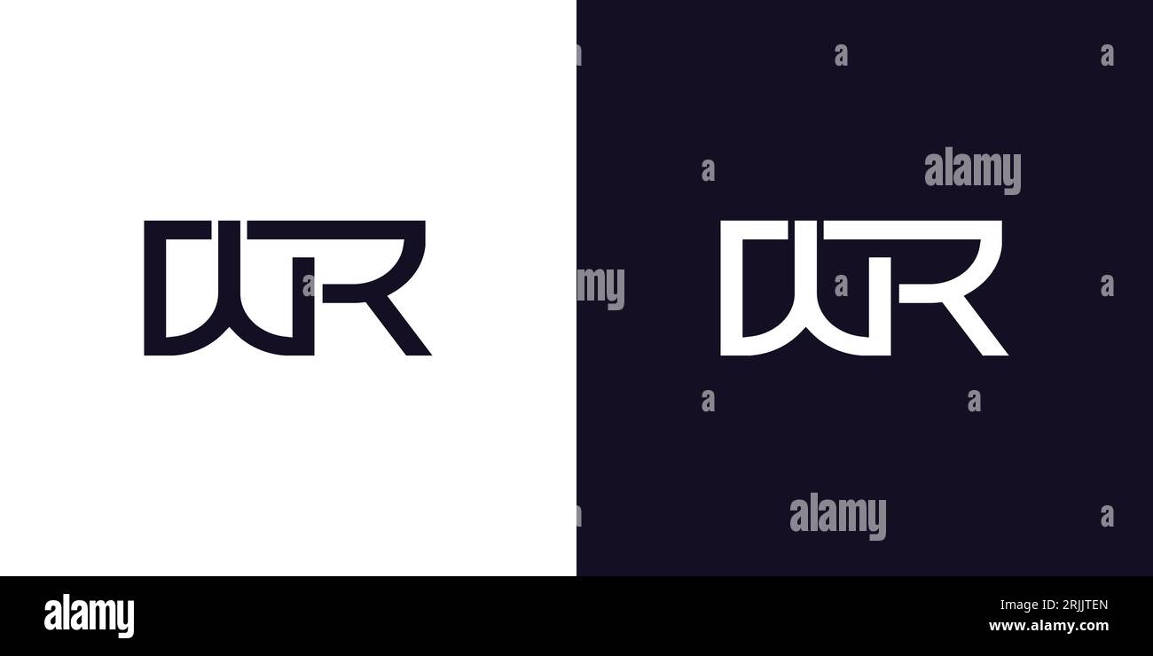 Modern and unique WR logo design 3 Stock Vector Image & Art - Alamy