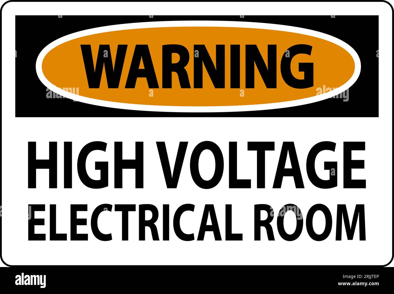 Warning Sign High Voltage - Electrical Room Stock Vector Image & Art ...